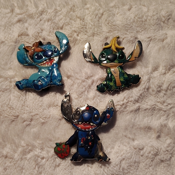 Wall Decor | Stitch Enamel Pin Set Blue Green Silver | Poshmark